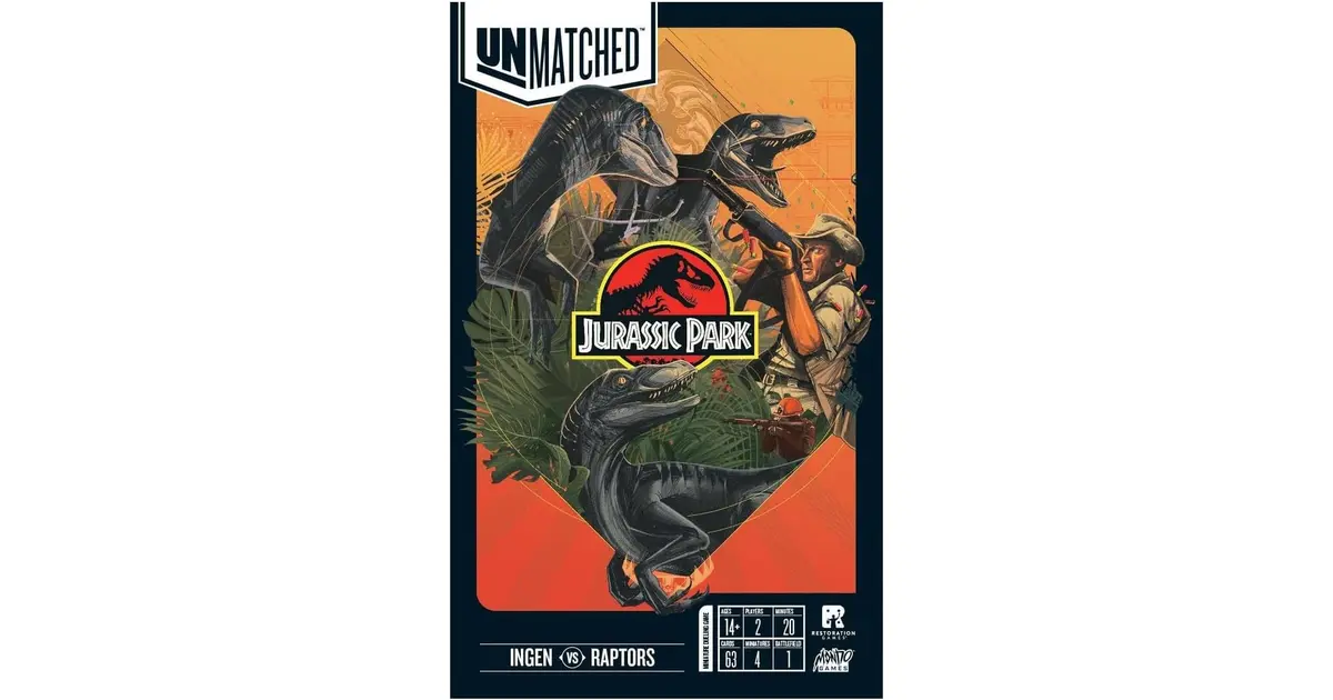 PlayTale - Board Game Unmatched - Jurassic Park. InGen vs Raptors